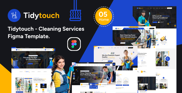 Tidytouch - Cleaning Services Figma Template | Graphicfort